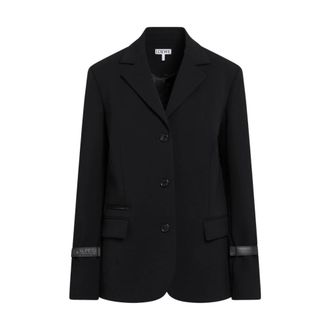Loewe Stretch Wollmischungs-Blazer - - Jackets - Damen - Schwarzk - XS
