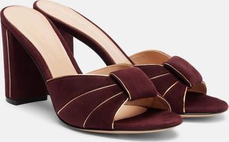 Gianvito Rossi Pantoletten aus Veloursleder
