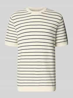 Mc Neal T-Shirt mit geripptem Rundhalsausschnitt