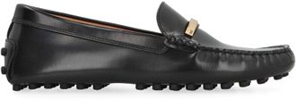 Tod's Womens Loafers Gommino Black Calf Leather