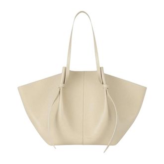 Yuzefi Femme, Sacs, Beige, Taille: ONE Size XL Mochi Cuir Grain Galet