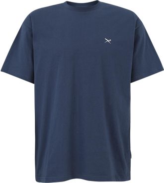 Iriedaily Herren T-Shirt MINI Flag Relaxed Bio-Baumwolle Relaxed Fit XL Crown Blue