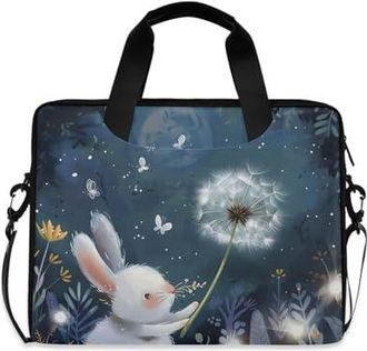 Alaza Sac pour ordinateur portable de 40,6 &agrave; 15,6 avec motif dragon Rocky Moon - Pour homme et femme, &eacute;tudiant, travail, voyage, Lapin A22495, Taille unique
