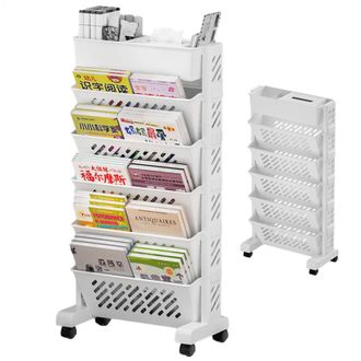 Generic Mobiles, mobiles Aufbewahrungsregal mit 6 Ebenen, Schreibtisch-Organizer, Aktenordner, Zubeh&ouml;r, Regale f&uuml;r Wohnzimmer, Zuhause, Schule