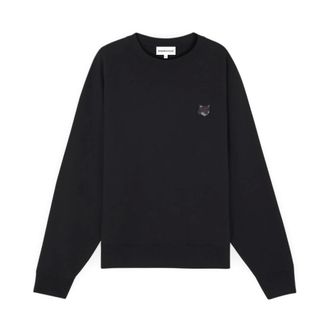 Maison Kitsun&eacute; Homme, Sweatshirts et sweats &agrave; capuche, Noir, Taille: S SweaT-shirt &Eacute;l&eacute;gant
