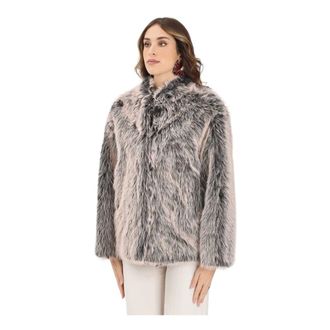 Patrizia Pepe Femme, Vestes, Gris, Taille: 36 FR Veste Douce et Moelleuse