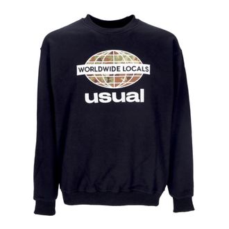Usual Local Crewneck Schwarzes Sweatshirt - - Sweatshirts & Hoodies - Herren - Schwarzk - XL