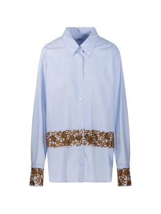 Dries Van Noten Cheers Bis Emb 4314 W.w.shirt Lblu