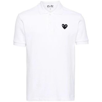 Comme Des Gar&ccedil;ons Heart Logo Poloshirt - - Tops - Herren - Wei&szlig; - L