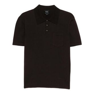 A.P.C. A.p.c., Homme, Tops, Brun, Taille: XL Colin Polo