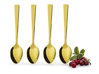 Sagaform Holiday Celebrations Gl&uuml;hweinl&ouml;ffel Gold 4-teilig, Edelstahl, 12.9 x 3.5 x 2 cm, 4-Einheiten