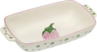 Anna + Nina Plat &agrave; four en gr&egrave;s Aubergine Anna + Nina