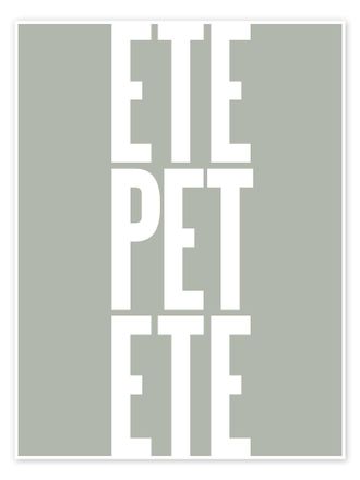 Posterlounge Etepetete Poster von Typobox 13 x 18 cm Grau Wandbilder Wanddeko