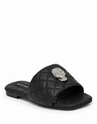 Philipp Plein Flache Sandalen Skull