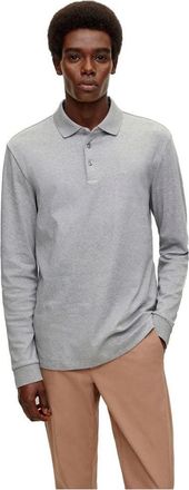 BOSS Herren Pado 30 Regular-Fit Poloshirt aus Interlock-Baumwolle Silber XXL