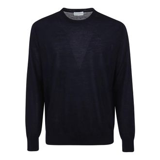 Ballantyne Rundhals-Pullover - - Knitwear - Herren - Blau - M