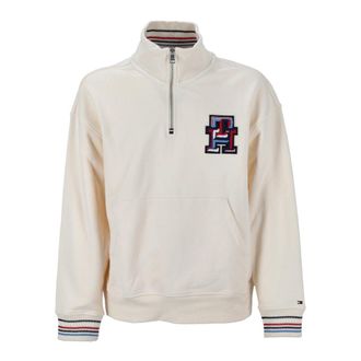Tommy Hilfiger Monogram Tipped 1/4 Zip Pullover - - Sweatshirts & Hoodies - Herren - Beige - L