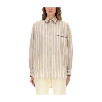 Etro Femme, Blouses et Chemises, Multicolore, Taille: 36 FR Chemise en coton ray&eacute;