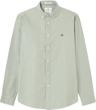 Springfield Camisa Oxford Basic Color Chemise, Vert deau, L Homme