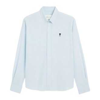 Ami Chemise en coton ray&eacute;e avec Ami de Coeur - Homme - Chemises - Bleu - Taille: 2XL