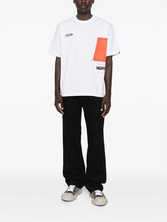 A Bathing Ape Logo-Print Crew Neck T-Shirt - White