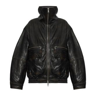 AllSaints Elisa Lederjacke - - Jackets - Damen - Braun - S