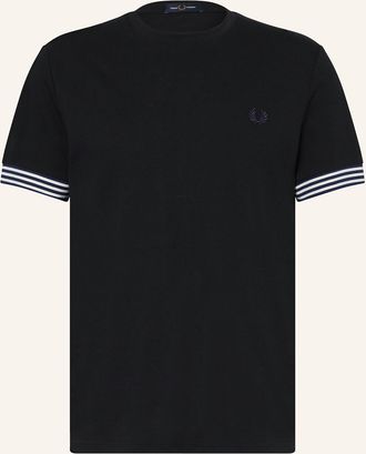 Fred Perry T-Shirt Aus Piqu&eacute; schwarz