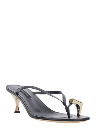 Casadei Womens Sandals Giulia Black Leather Calf