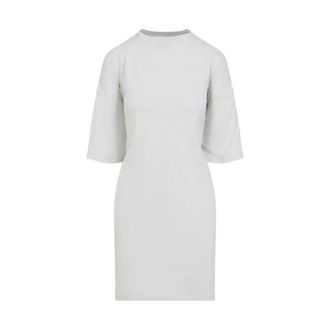 Balenciaga T-Shirt-Kleid mit Stehkragen und &uuml;berschnittenen Schultern - - Dresses - Damen - Wei&szlig; - M
