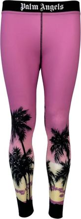 Palm Angels Femme, Pantalons, Multicolore, Taille: 38 FR Pink Sunset Leggings