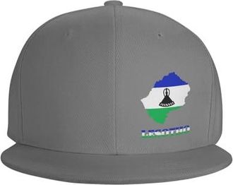 Generic Drapeau du Lesotho Carte du Lesotho Femme Homme Snapback Chapeau Protection Solaire Casquette Hip Hop Anti-UV Casquette De Baseball pour P&ecirc;che Adulte 