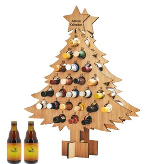 Generico Weinregal mit Countdown, h&auml;lt 12 Weinflaschen, Weihnachtsweinflaschenhalter und Countdown-Halter, lustige Weihnachtsdekorationen in Weihnachtsbaumform