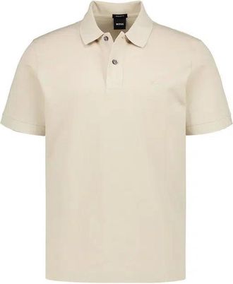 HUGO BOSS Herren Polo-Shirts beige Baumwoll-Piqu&eacute;