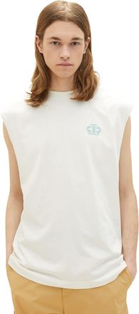 Tom Tailor Herren 1036450 Relaxed Fit Tanktop, 12906-Wool White, M