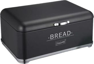 Maestro Boîte à pain en acier blanc noir noir