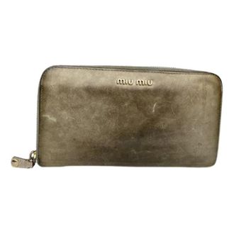 Miu Miu Portefeuille Pre-owned - Femme - Pre-owned - Vert - Taille: ONE Size