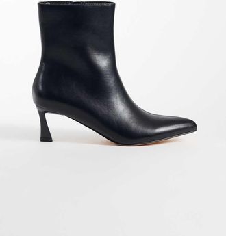London Rebel Claudia bottines mi-hautes &agrave; petit talon en noir