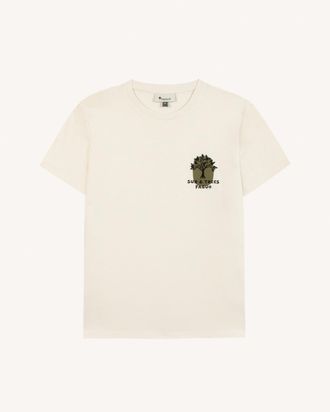 Faguo T-shirt &eacute;cru sun and trees coton - ARCY