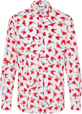 Moschino Homme, Chemises, Multicolore, Taille: 2XS Lightweight Cotton Poplin Shirt