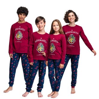 Harry Potter Schlafanzug f&uuml;r Jungen und M&auml;dchen, Hogwarts Pyjama, Passendes Familien Pyjama Set, Geschenk f&uuml;r Kinder und Erwachsen (as3, Age, 6_Years, Regular, M&auml;d