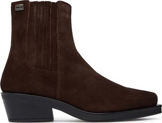 Tommy Jeans Stiefeletten Tommy Jeans Tjw Suede Cowboy Boots EN0EN03142 Dunkelbraun