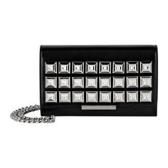 Philipp Plein Leder Clutch Nieten - - Bags - Damen - Schwarzk - ONE SIZE