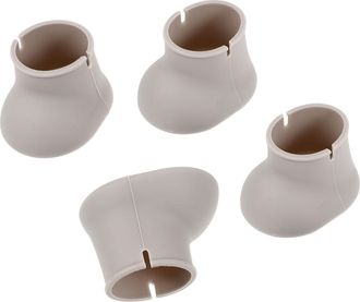 SOLUSTRE 4 St&uuml;ck rutschfeste Silikon Stuhlbeinschoner Rund Grau M&ouml;bel und Tischbeinschutz f&uuml;r Hartb&ouml;den Wie Parkett Laminat und Fliesen Ger&auml;uschd&auml;mpfend und Fl