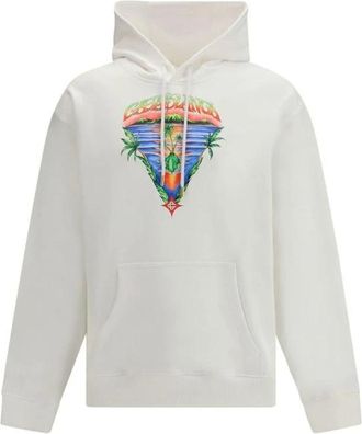 Casablanca Homme, Sweatshirts et sweats &agrave; capuche, Blanc, Taille: S SweaT-shirt ras du cou en coton