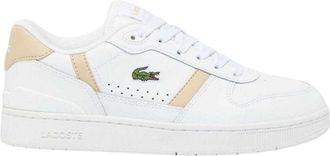 Lacoste T-Clip Set Sneaker f&uuml;r Damen, Leder (Wei&szlig;)