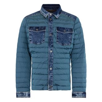 Moorer Homme, Vestes, Bleu, Taille: 2XL Crespi Padded Shirt Jacket