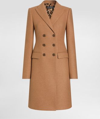 Dolce & Gabbana Mantel Dolce Aus Wolle Mit Zweireiher-kn&ouml;pfung - Frau M&auml;ntel Und Jacken Beige 44