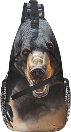 Generic Majestic Bear Sac &agrave; bandouli&egrave;re de voyage pour homme Sac &agrave; dos de randonn&eacute;e