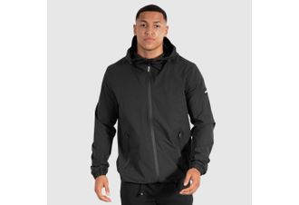 Smilodox Outdoorjacke Lorenzo Windbreaker, Wasserabweisende &Uuml;bergangsjacke mit Kapuze elastisch, Kapuze, Bel&uuml;ftungs&ouml;ffnungen, verstellbarer Saum