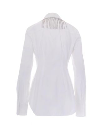 Sportmax Womens Long-Sleeve Cotton Shirt Optical White